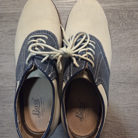 Bass | Shoes | 91 Bass Co Mens Cream And Blue Derby Shoes | Poshmark